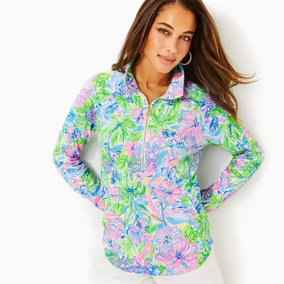 Lilly Pulitzer | Tops | Lilly Pulitzer Skipper Popover Coconut Jungle ...